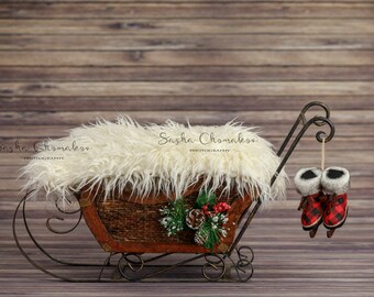 Sleigh backdrop | Etsy