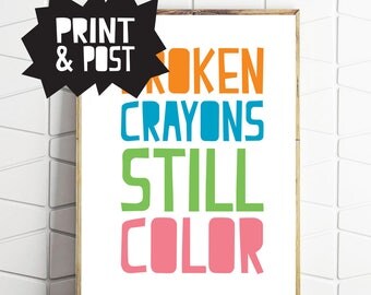 Broken crayons | Etsy