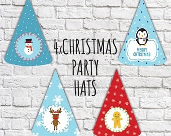 Printable Christmas Hat Printable Art Paper Doll Hats