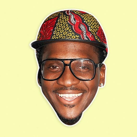 Excited Pusha T Mask by RapMasks