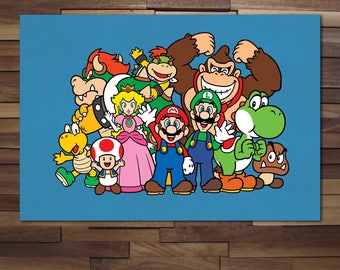 Mario Poster Set of 3 wall decor 11 x 17 Nintendo