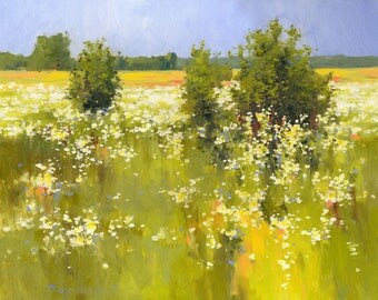 Meadow painting | Etsy