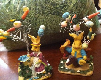 Easter Bunny Tree Topper and carrot ornaments pattern