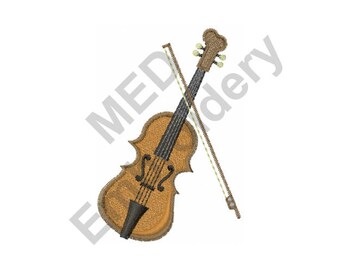 Violin embroidery | Etsy
