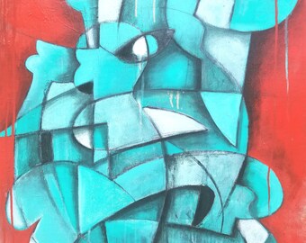 Cubism acrylic | Etsy