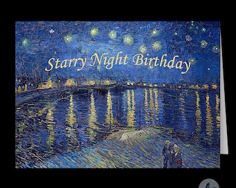 Starry night card | Etsy