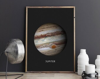 Set of 3 Planet Prints / Mars Print / Jupiter Print / Venus