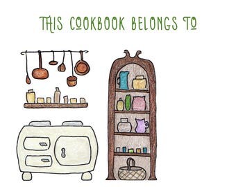 Cookbook label | Etsy