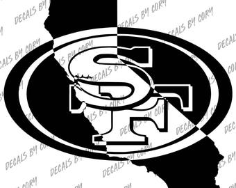 49ers football decal | Etsy