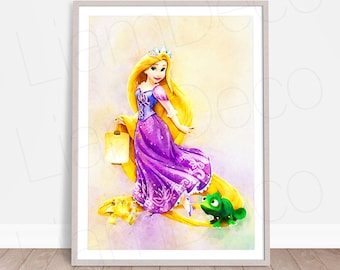 Rapunzel art | Etsy