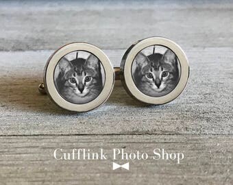 Cat cufflinks | Etsy
