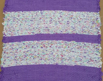 Purple rag rug | Etsy