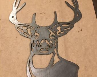 Deer head art | Etsy