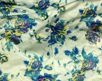 Floral silk fabric | Etsy