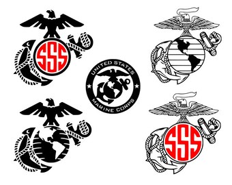 Usmc silhouette | Etsy