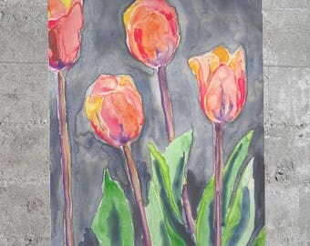 Orange tulips | Etsy