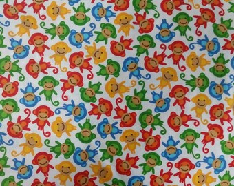 Monkey fabric | Etsy