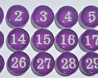 Purple numbers | Etsy