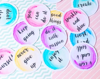 Motivation stickers | Etsy