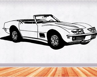 Corvette wall art | Etsy