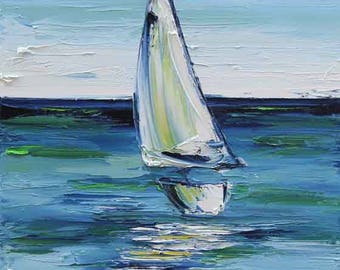 Sailboat paintings | Etsy