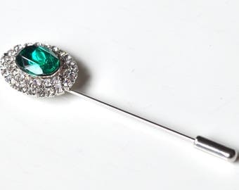 Emerald pin | Etsy