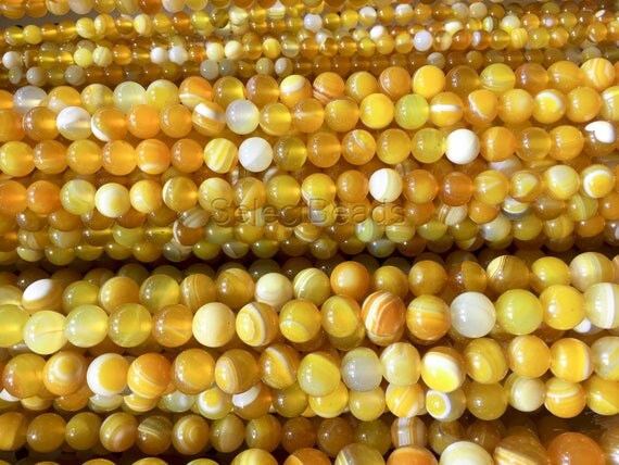 yellow agate banded agate beads yellow stone agates yellow