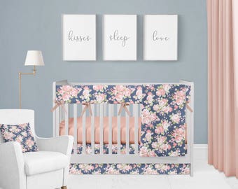 Floral crib bedding | Etsy