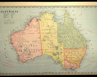 1800s map australia | Etsy