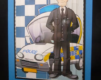 Police officer card | Etsy