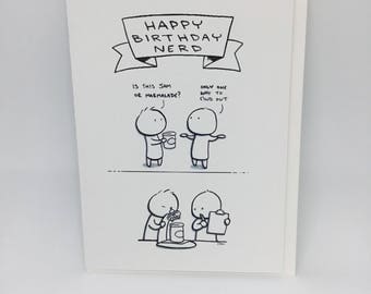 Nerd birthday card | Etsy