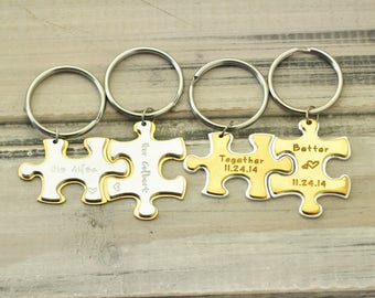 Puzzle keychain | Etsy