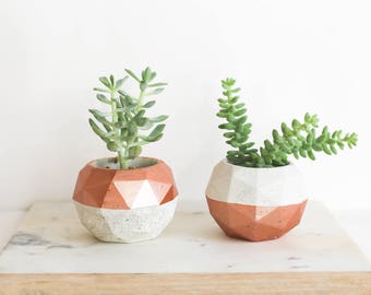 Geometric planter | Etsy