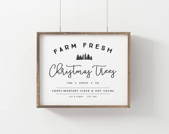 Christmas tree sign | Etsy