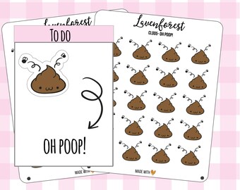 Poop stickers | Etsy