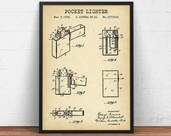 Lighter blueprint | Etsy