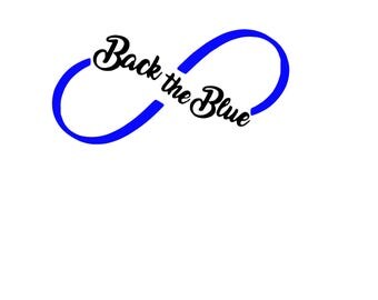 Back the Blue Texas Vinyl Decal Police Support Car Decal