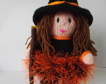 Winnie The Witch Doll Knitting PDF Pattern Knitted Witch Toy