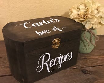 Custom recipe box | Etsy