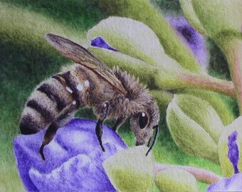 Bee painting | Etsy