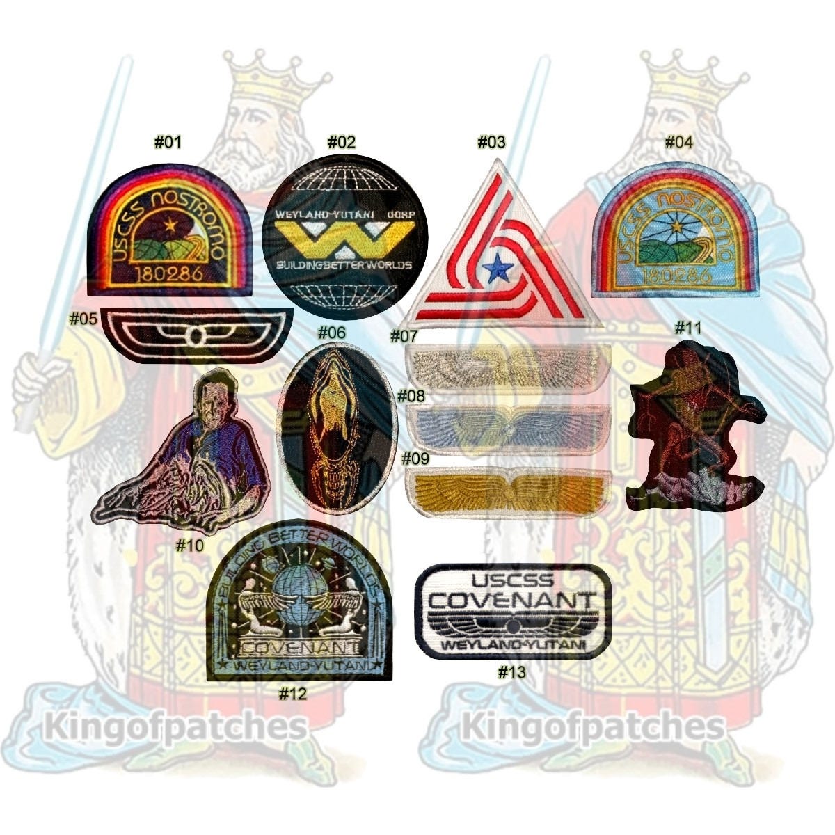 Alien Embroidered Patches Movie AVP Aliens vs Predator USCSS