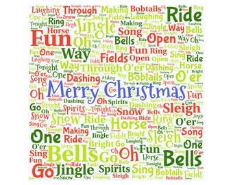 Christmas word art | Etsy