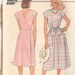 Vogue 8878 1970s Misses One Shoulder Evening Dress Pattern