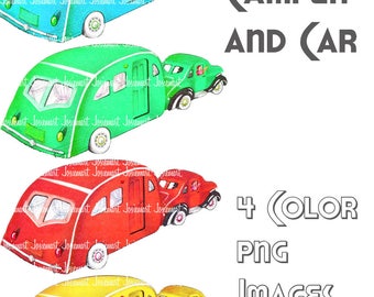 Retro camper clipart | Etsy