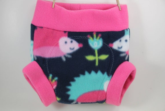 Hedgehog Diaper/ Fleece Shortie Soaker/ Diaper Cover Great