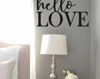 Hello wall decal | Etsy