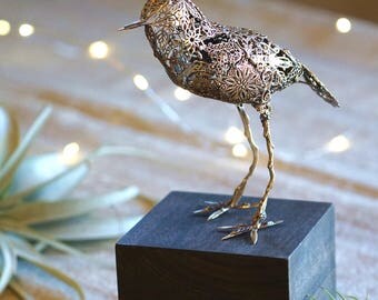 Metal bird figurine | Etsy