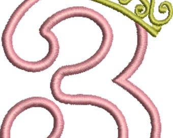 Crown with number 3 | Etsy