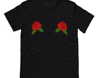 Rose tshirt | Etsy