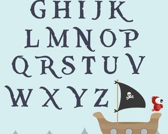 Pirate alphabet | Etsy
